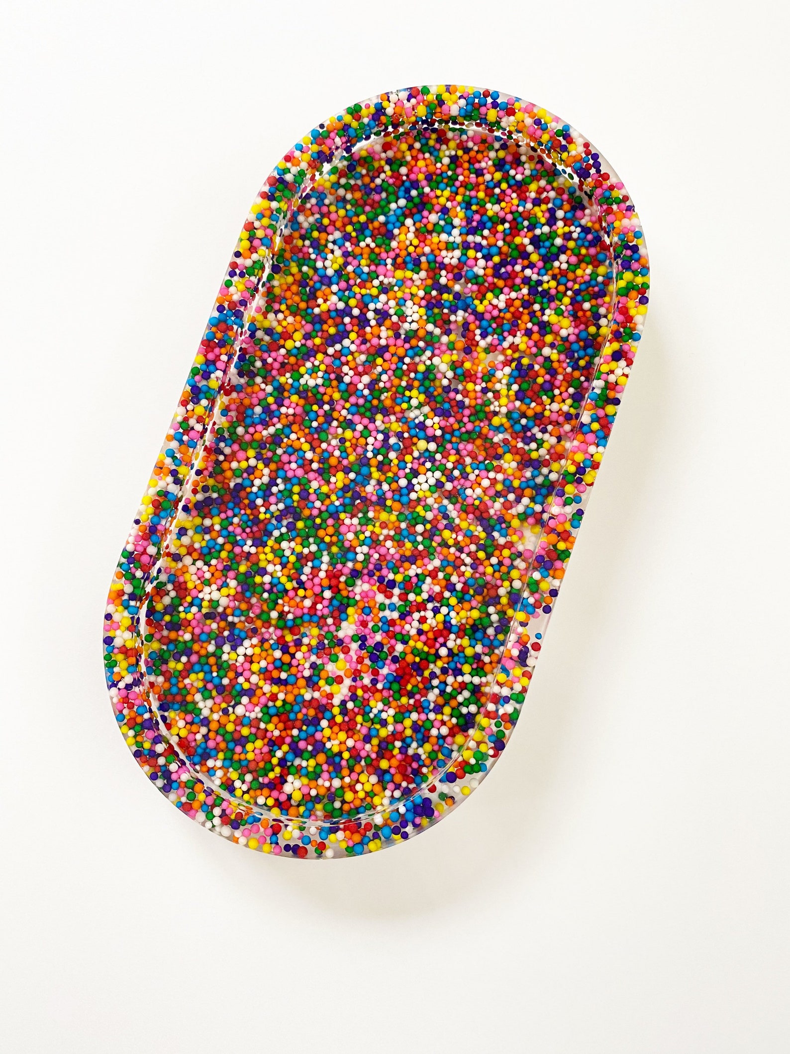 Rainbow Sprinkles Catch All Oval Dish Trinket Tray Jewelry - Etsy