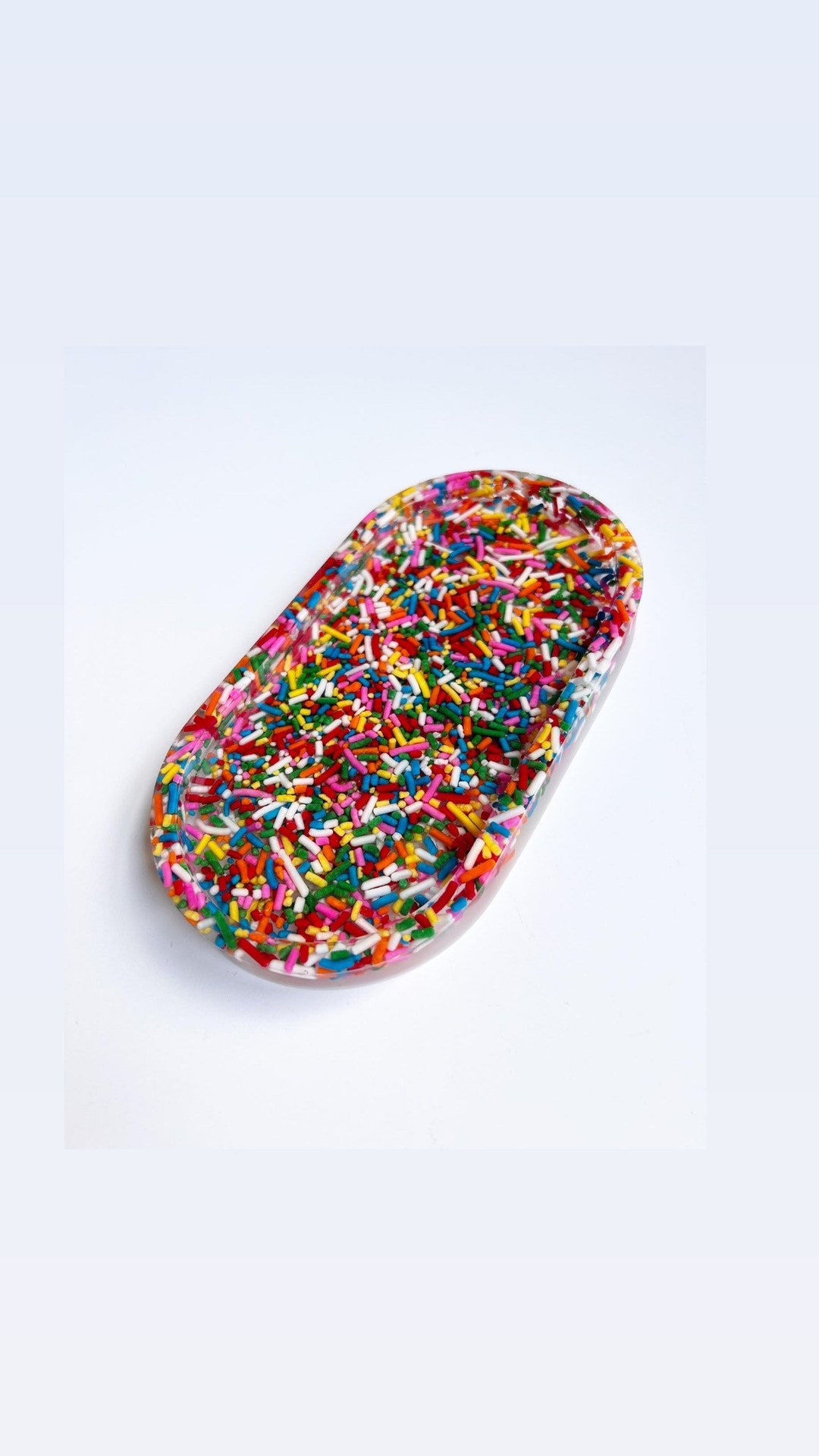 Rainbow Sprinkles Catch All Oval Dish- Trinket Tray, Jewelry Storage ...