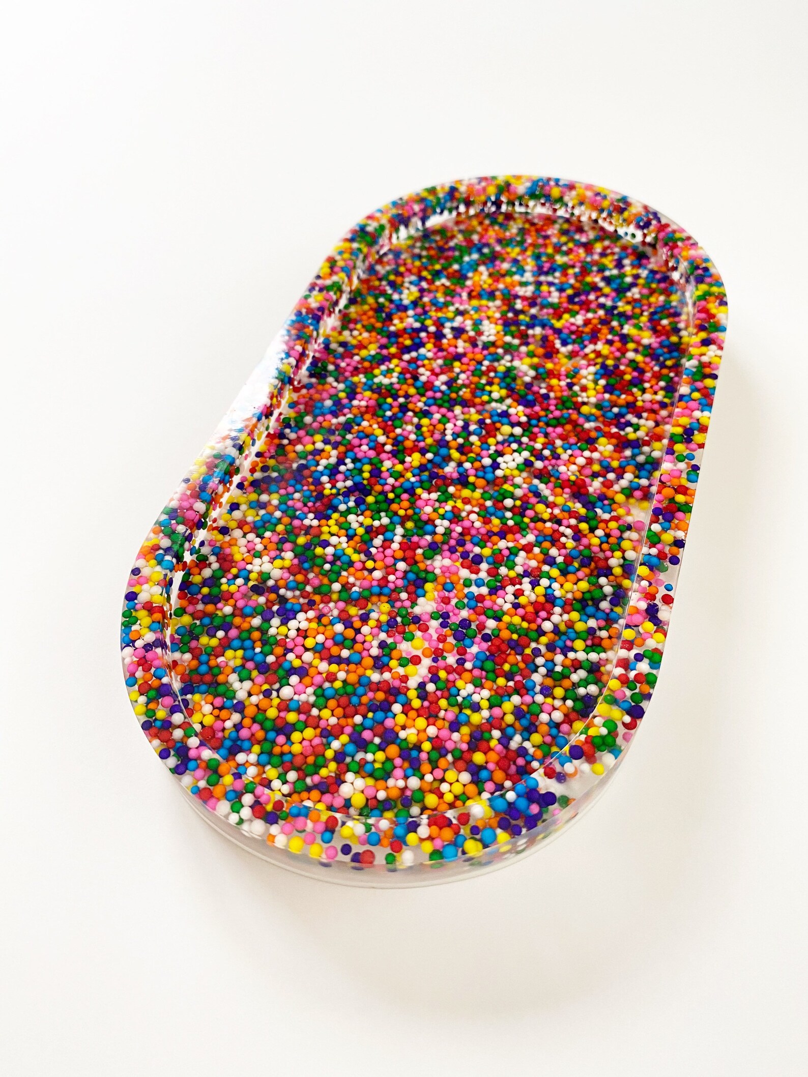 Rainbow Sprinkles Catch All Oval Dish Trinket Tray Jewelry - Etsy