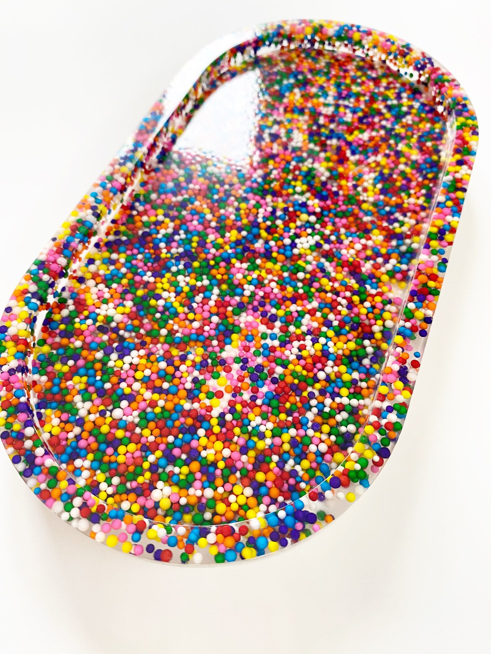Rainbow Sprinkles Catch All Oval Dish Trinket Tray Jewelry - Etsy