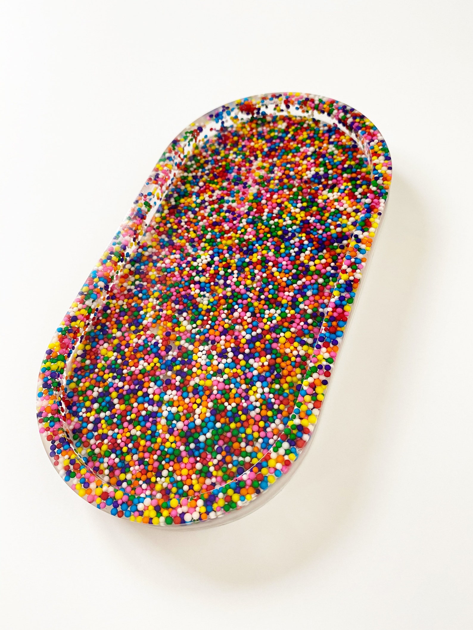 Rainbow Sprinkles Catch All Oval Dish Trinket Tray Jewelry - Etsy