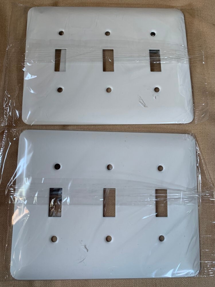 NOS Enamel Switch Plate Cover, 1990s White or 1970s Crackle Finish - Etsy