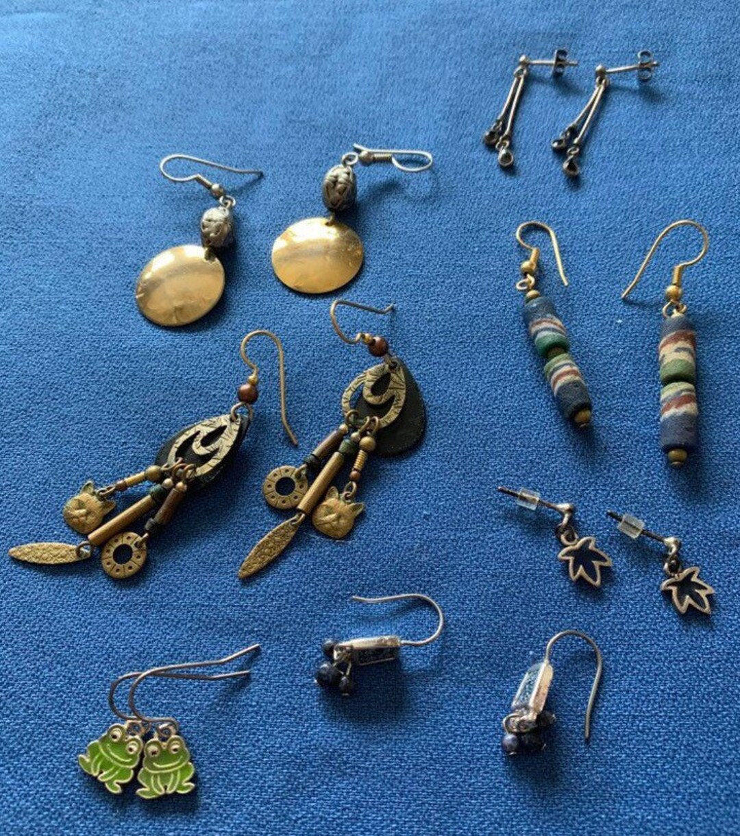Vintage 1990s Dangle Earrings, Vintage Earrings, Lots of Earrings to ...