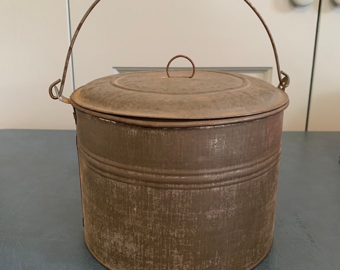Early 1900’s Picnic Lunch Pail, Antique Tin Lunch Pail - Etsy