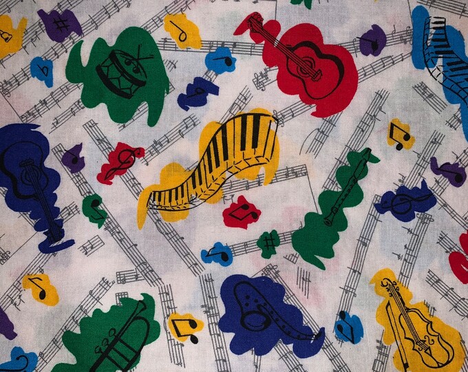 Musical Instruments Fabric, Fabric Traditions 5521 - Etsy