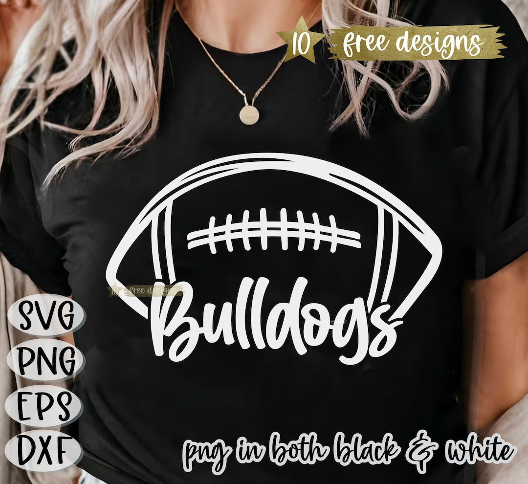 Bulldog Football Svg, Bulldog Football Png, Bulldogs Cheer, Bulldogs ...