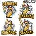 Let's Go Bananas Baseball PNG Bundle of Four Pngs Dtfsports Team Mascot ...