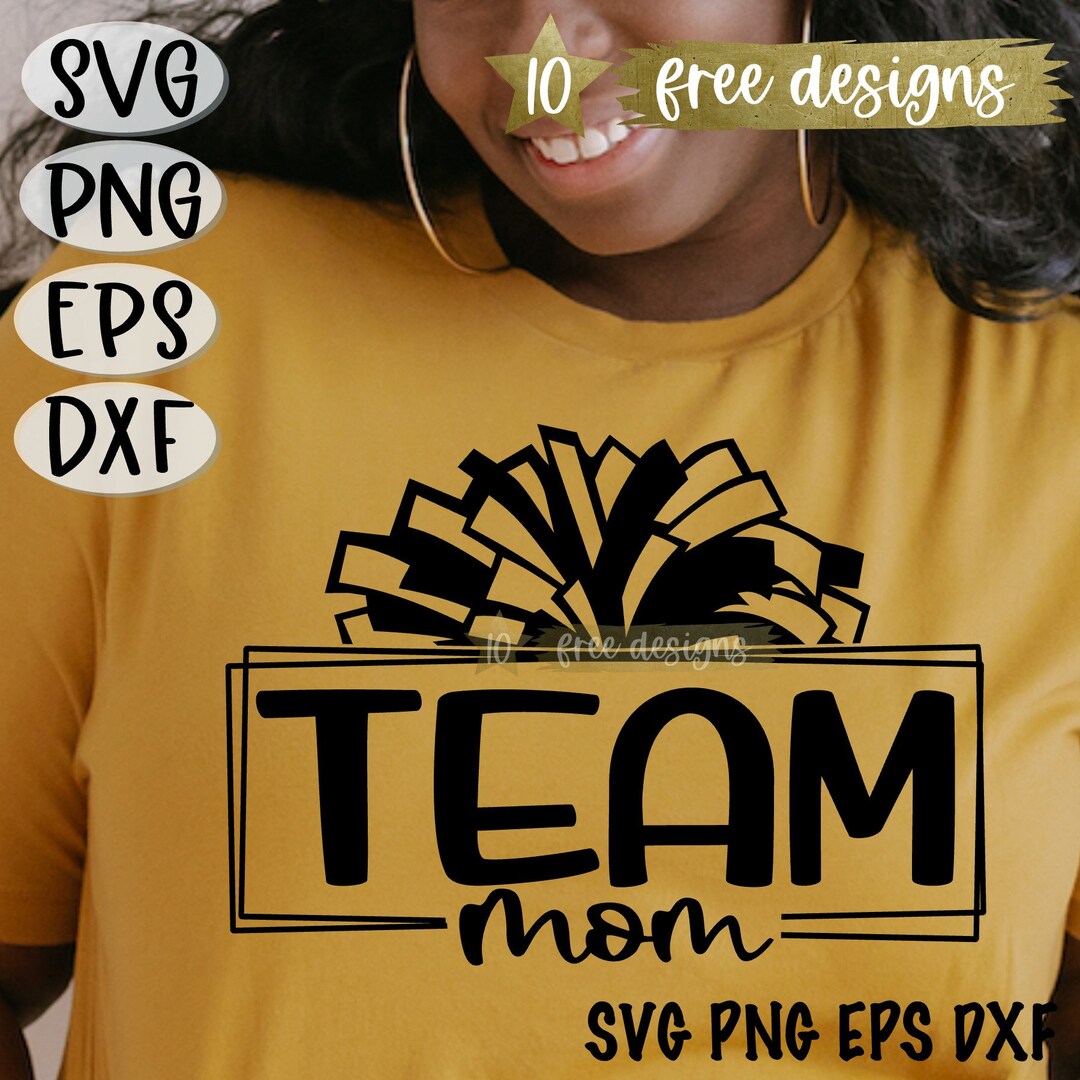 TEAM Mom SVG, Team Mom Svg, Senior Cheer Mom Svg, Cheer Png, Team Mom ...