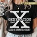 GEN-X SVG, Gen X Png, Generation Png Sublimation Digital Design Raised ...