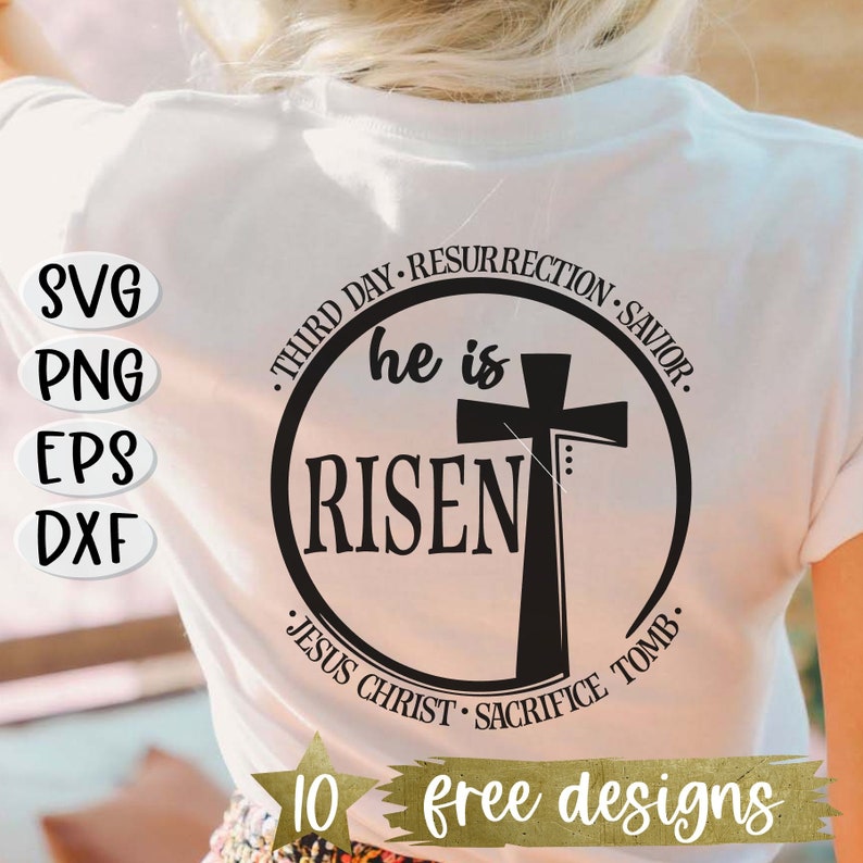 He is Risen SVG, Jesus Svg, Christian Easter SVG, God Svg, Scripture ...