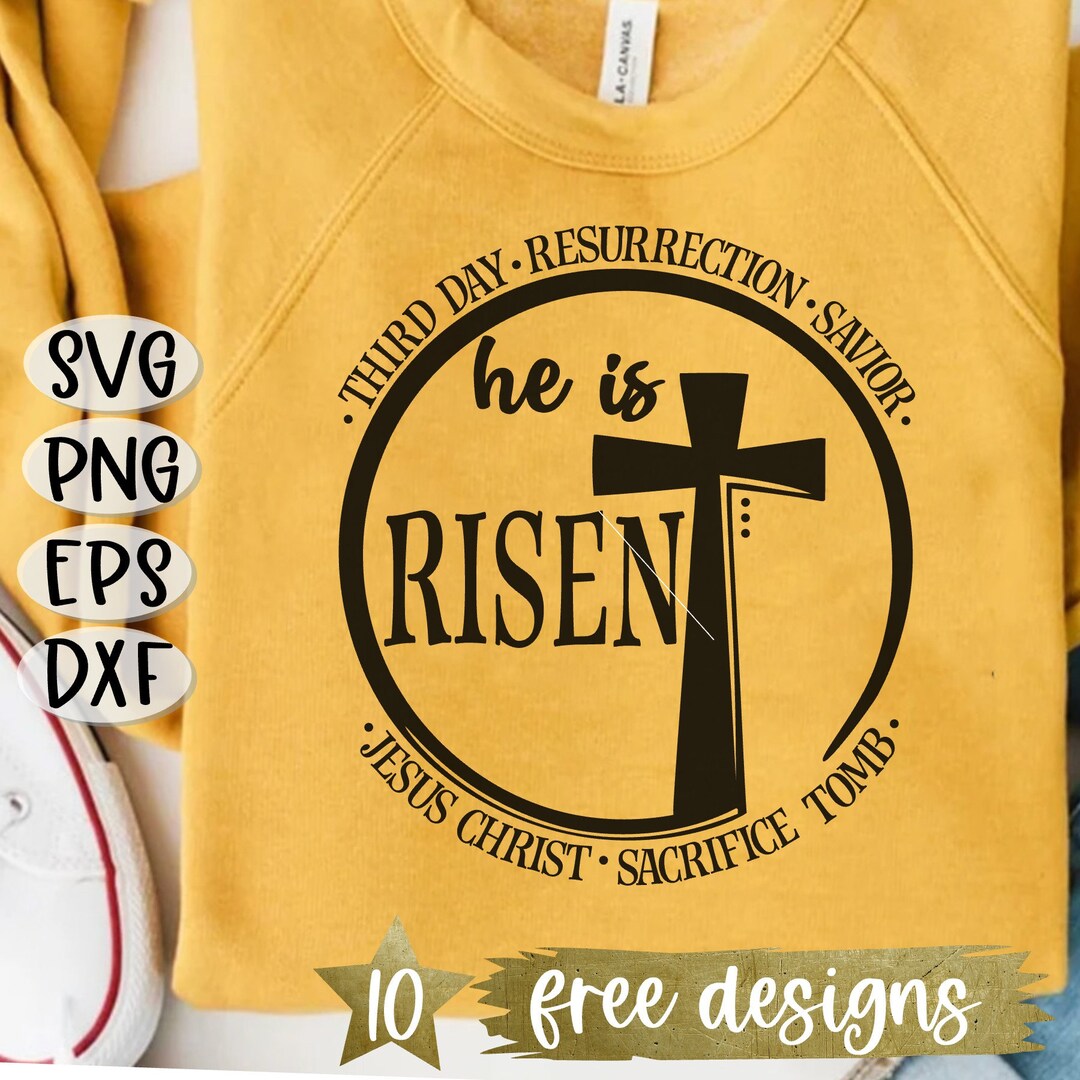 He is Risen SVG, Jesus Svg, Christian Easter SVG, God Svg, Scripture ...