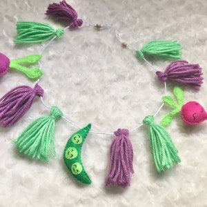 Spring Vegetable Garland Radish Beet Peas in a Pod Felt - Etsy