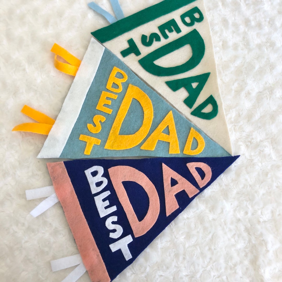 Fun Retro Best Dad Felt Pennants - the Perfect Gift for Dad! - Etsy