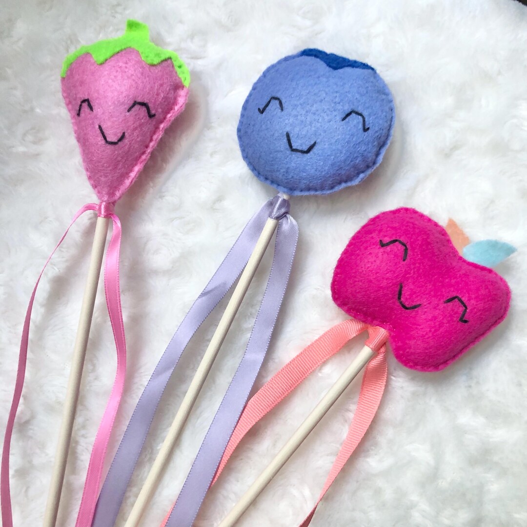 Berry Sweet Fairy Wands- Apple, Blueberry, Strawberry, Pretend Play ...