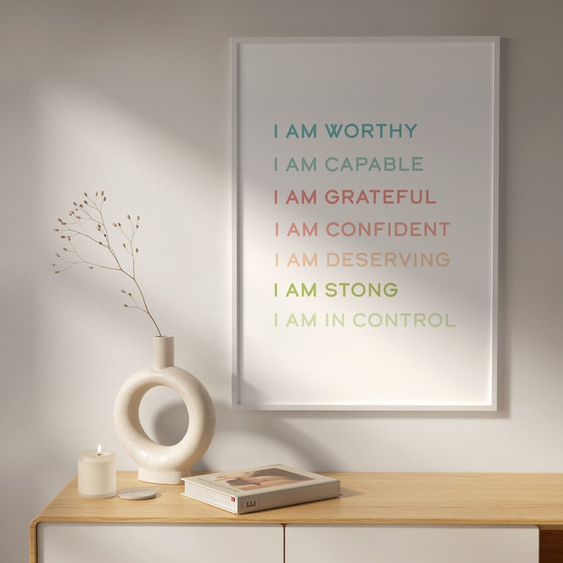 Affirmations Poster, Affirmations for Kids, I Am Affirmations, Print ...