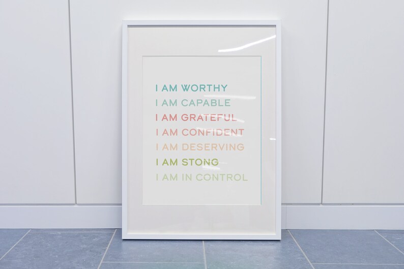 Affirmations Poster, Affirmations for Kids, I Am Affirmations, Print ...