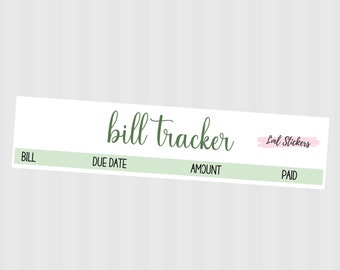 Recurring Bill Tracker - Etsy