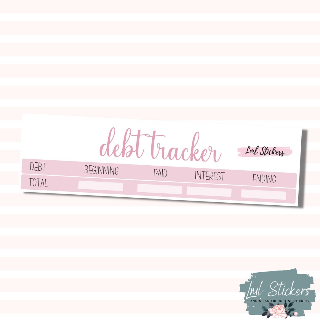 2023 January Debt Tracker, Budget Stickers, EC Planner Stickers, Debt ...