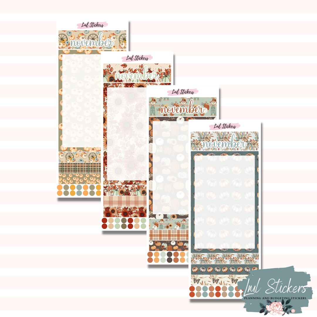 2022 November Dashboard Stickers, Dashboard Planner Stickers, Monthly ...