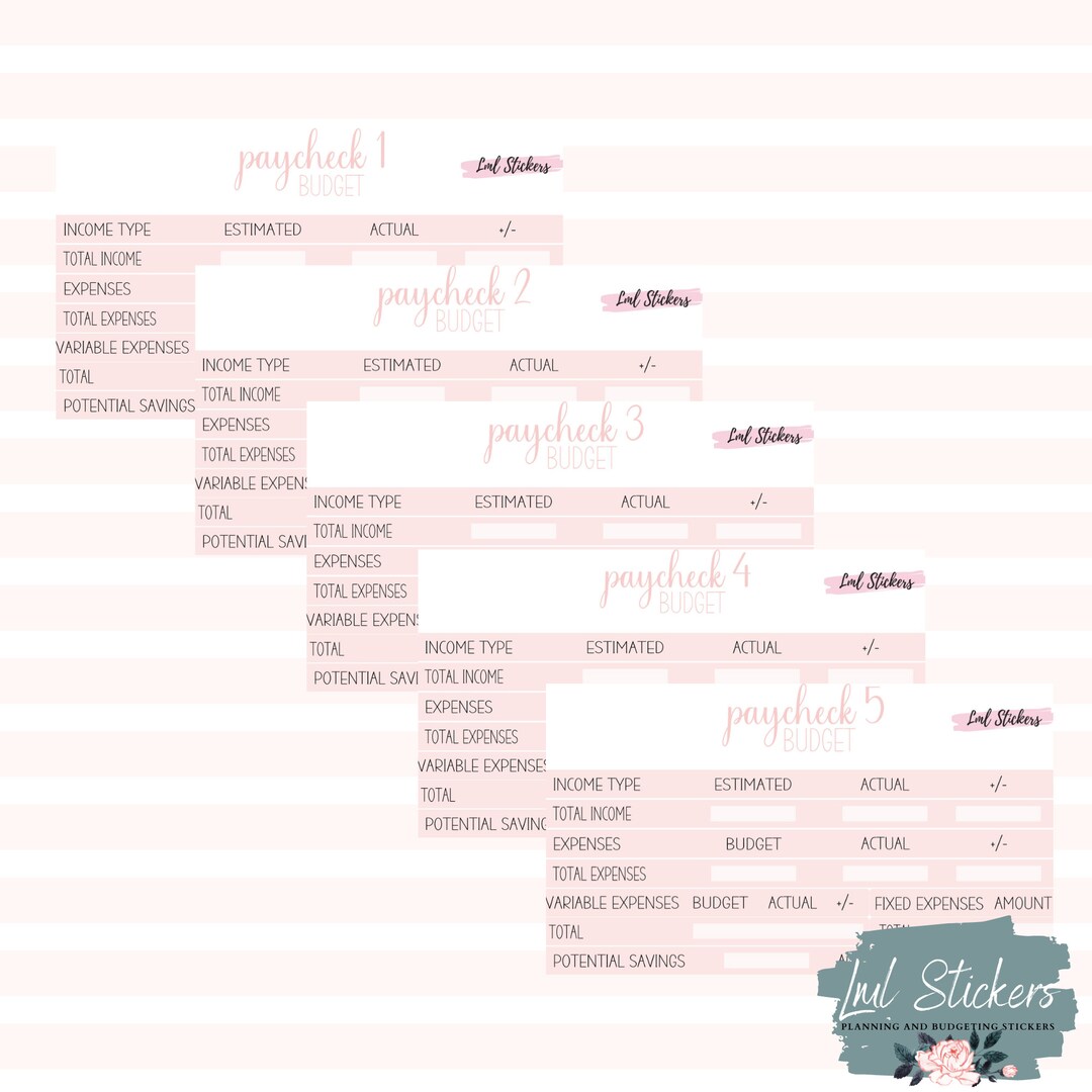 2024 October Budget by Paycheck Budgeting Stickers, Weekly and Bi ...