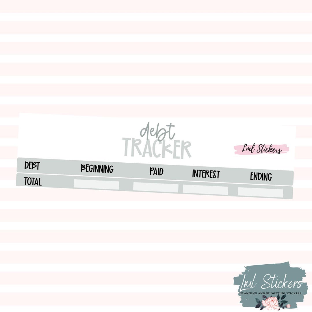 March 2025 Debt Stickers for Planners Debt Tracker, Payment Reminder ...