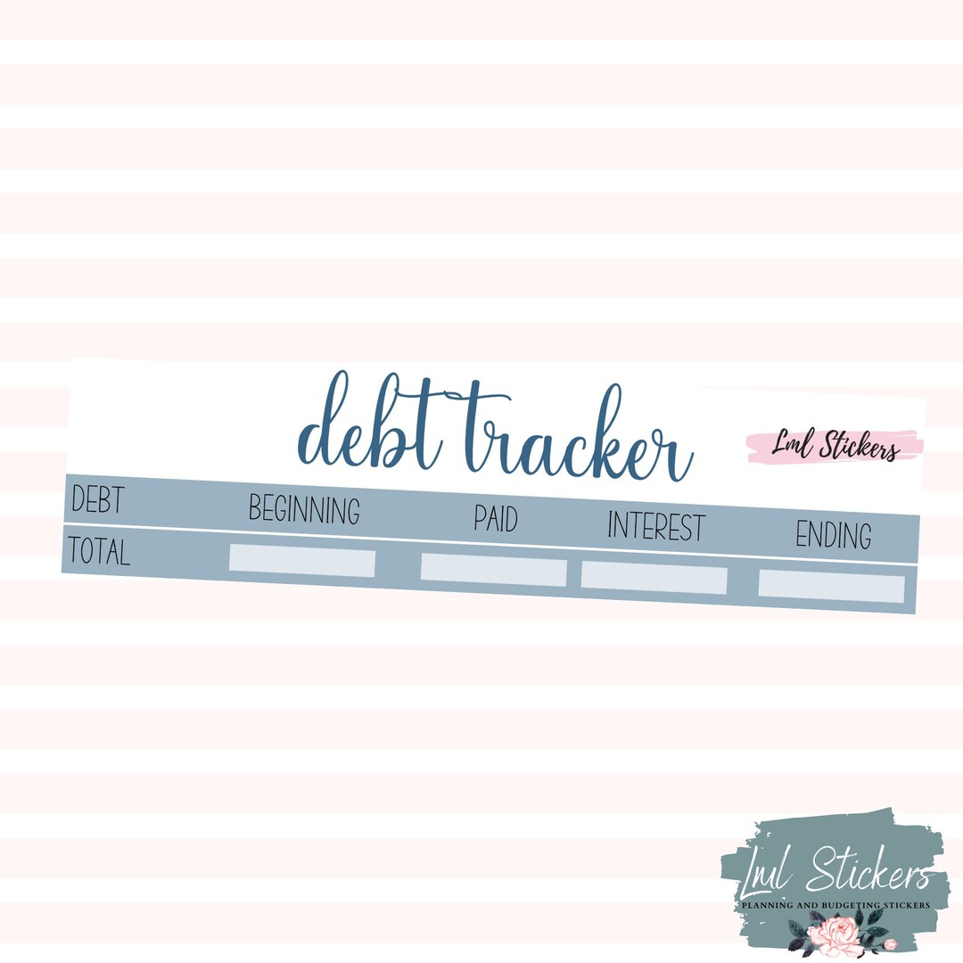 July Debt Tracker, Budget Stickers, EC Planner Stickers, Debt Snowball ...