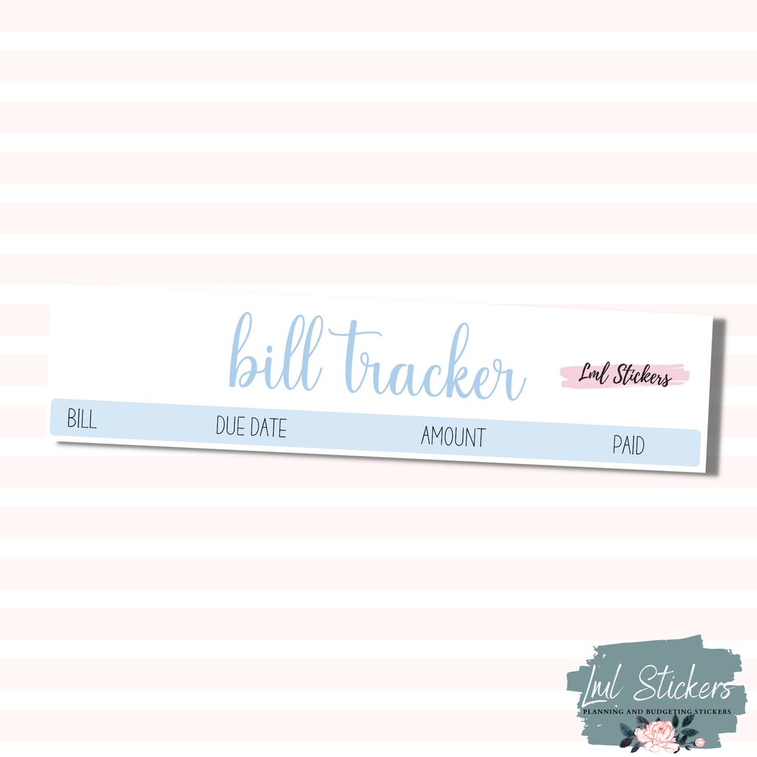 2023 May Bill Tracker, Planner Stickers, Monthly Bill Tracker, Low ...