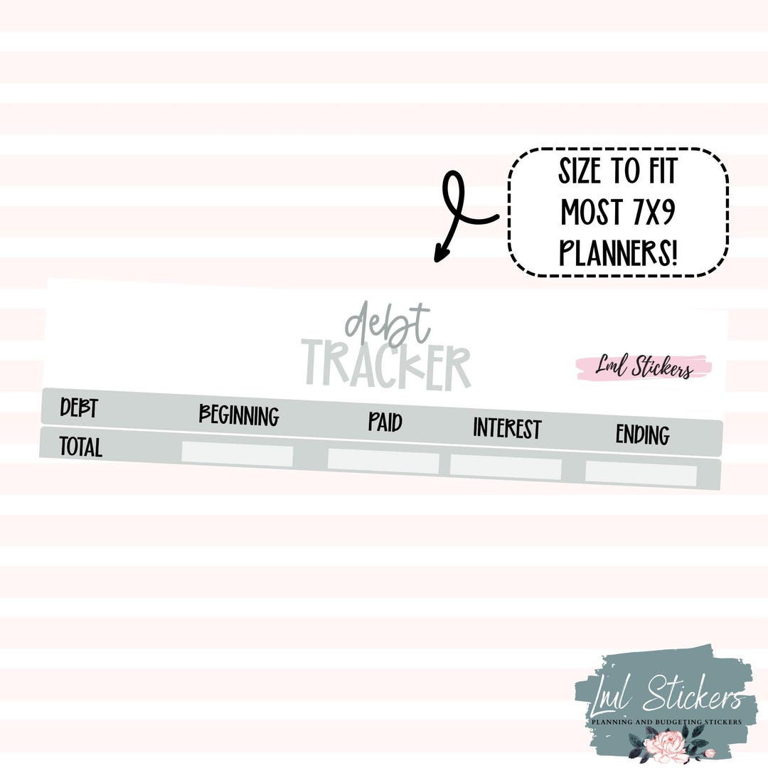March 2025 Debt Stickers for Planners – Debt Tracker, Payment Reminder ...