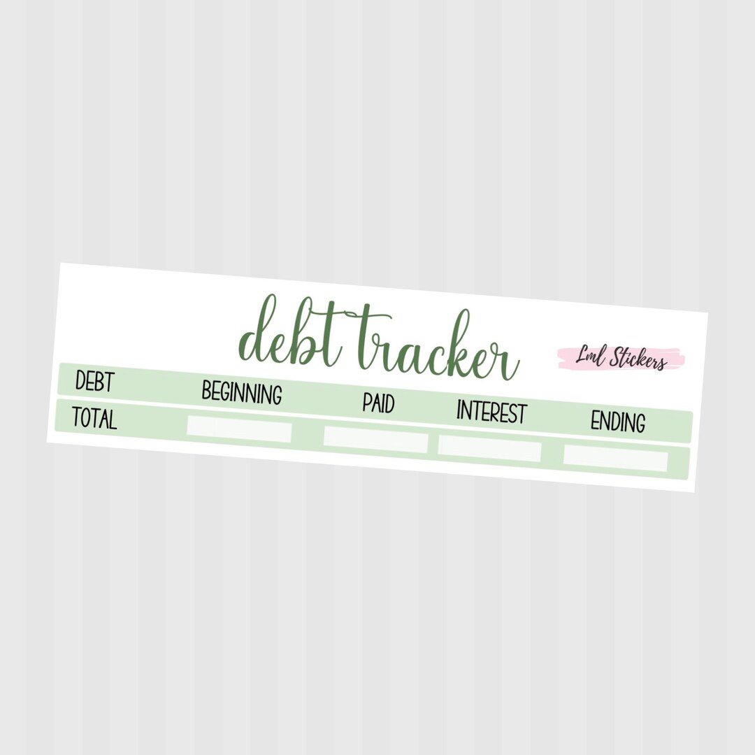 2022 March Debt Tracker, Planner Stickers for , , Planners, Debt ...