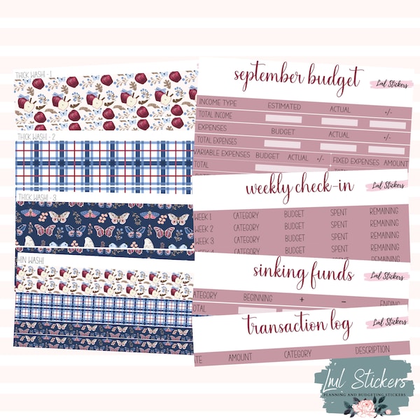 Money Planner Stickers - Etsy