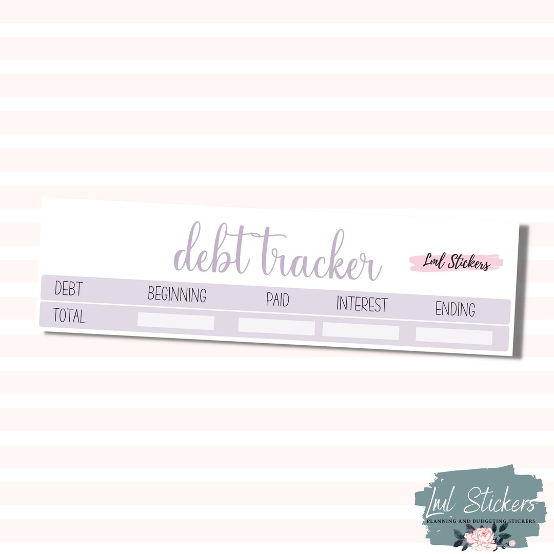 2023 February Debt Tracker, Budget Stickers, EC Planner Stickers, Debt ...