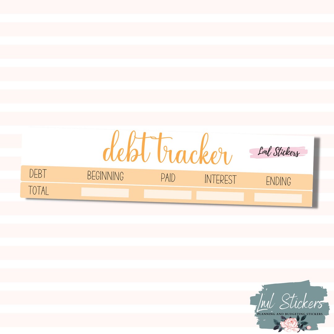 2023 June Debt Tracker, Budget Stickers, EC Planner Stickers, Debt ...