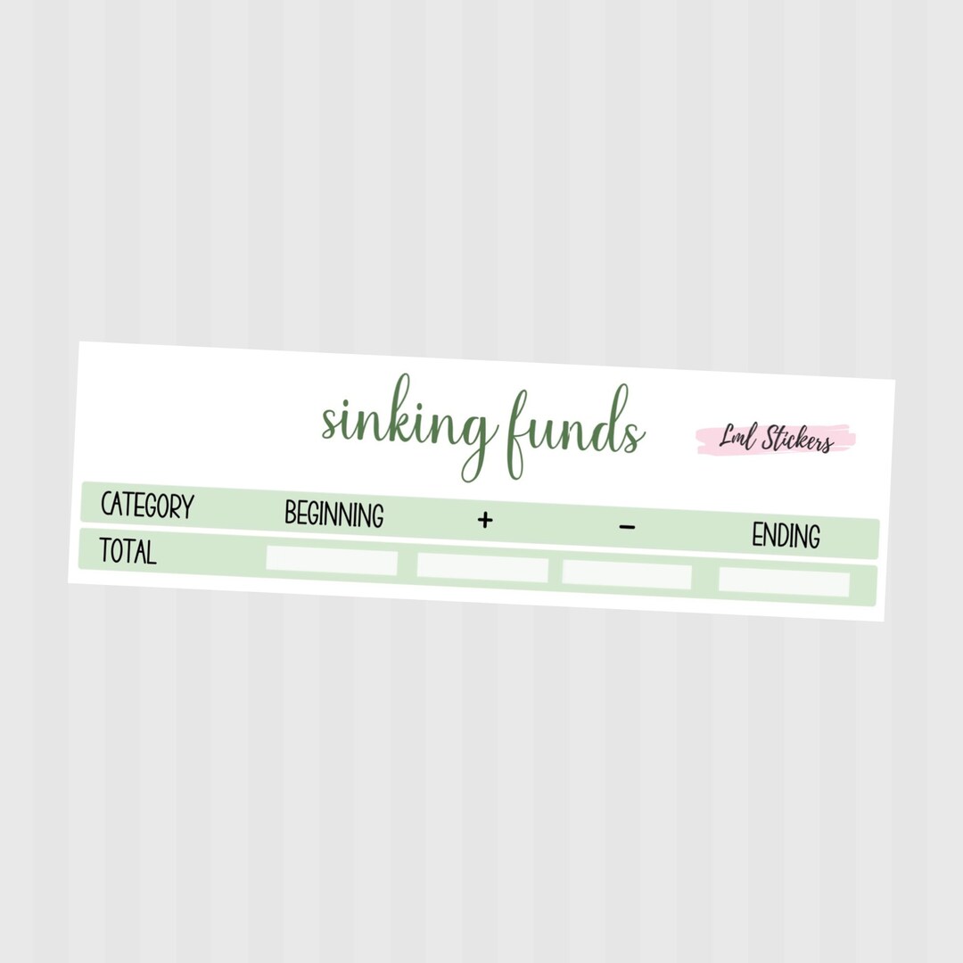 2022 March Sinking Funds Sticker Kit, Planner Stickers for , , and ...