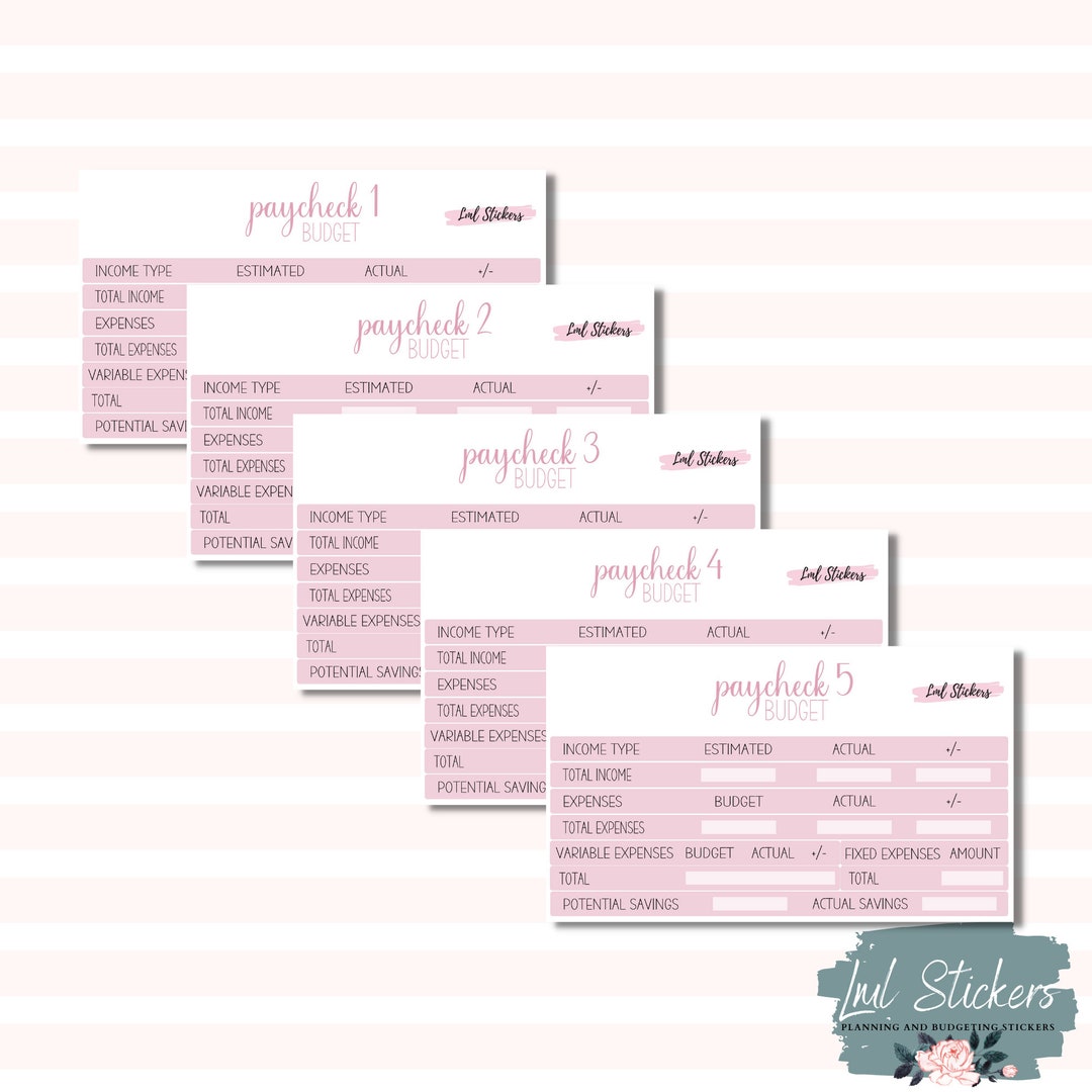 2023 January Budget by Paycheck Budgeting Stickers, Weekly and Bi ...