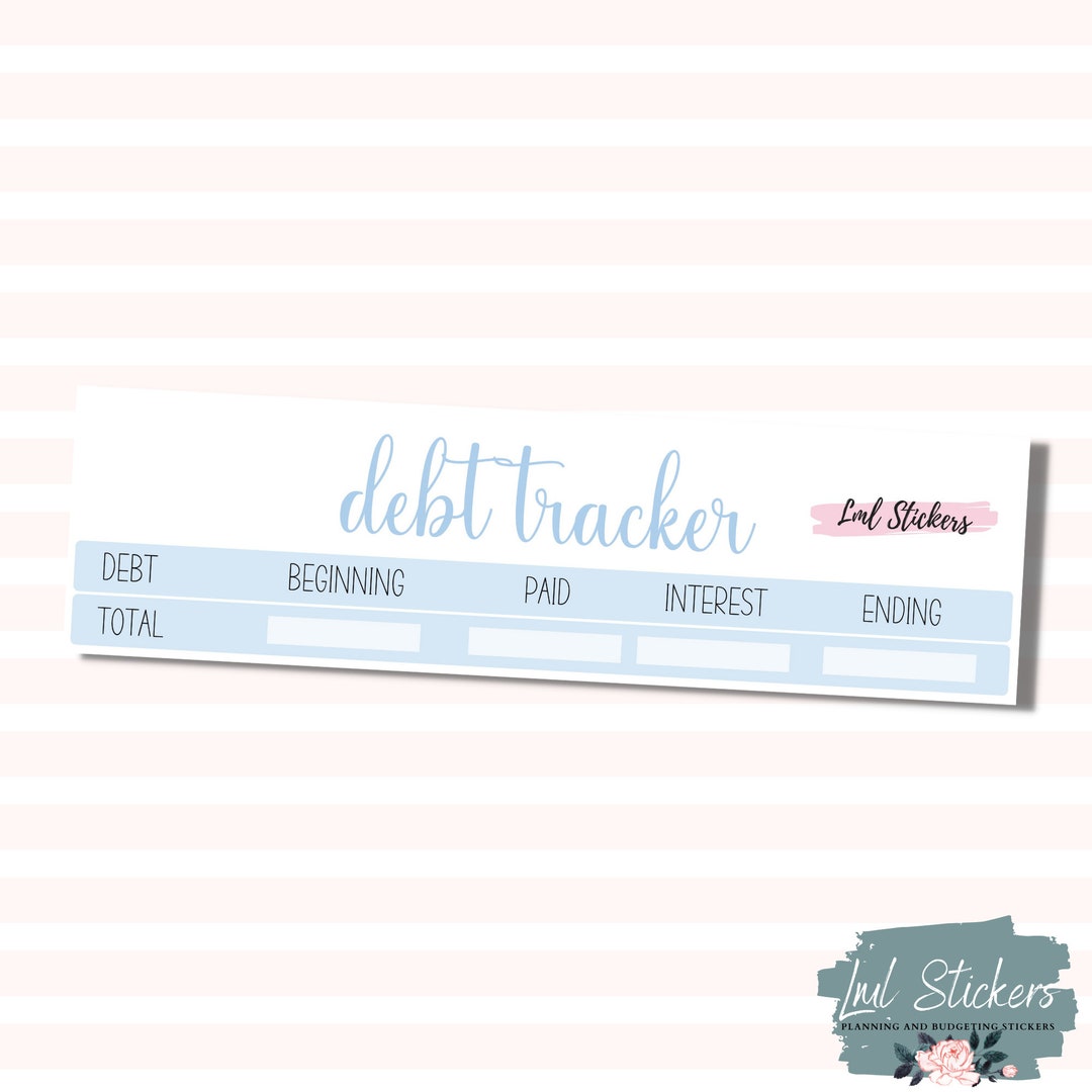 2023 May Debt Tracker, Budget Stickers, EC Planner Stickers, Debt ...