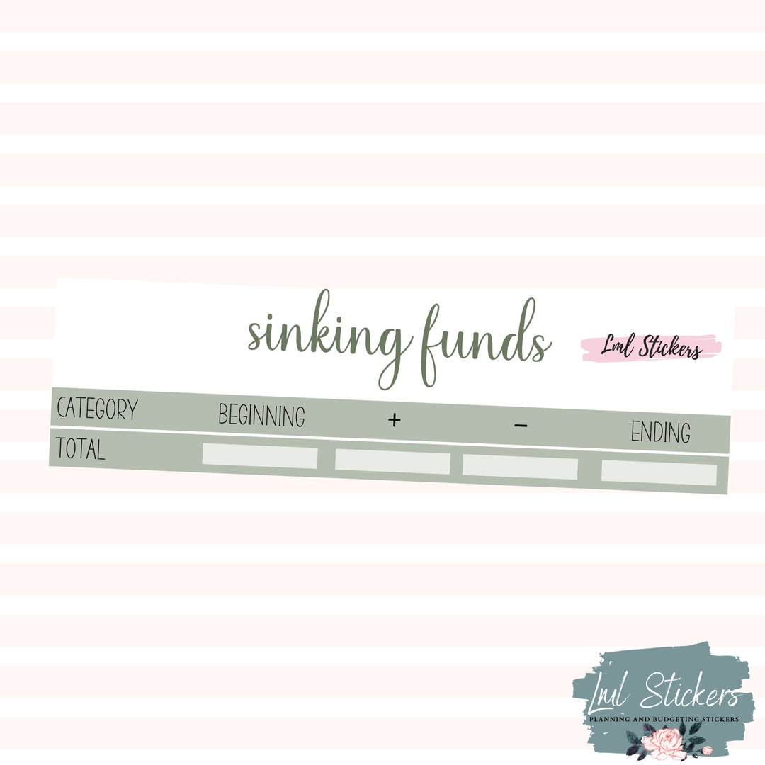 March Sinking Funds, Budget Stickers, Planner Stickers for EC Planners ...