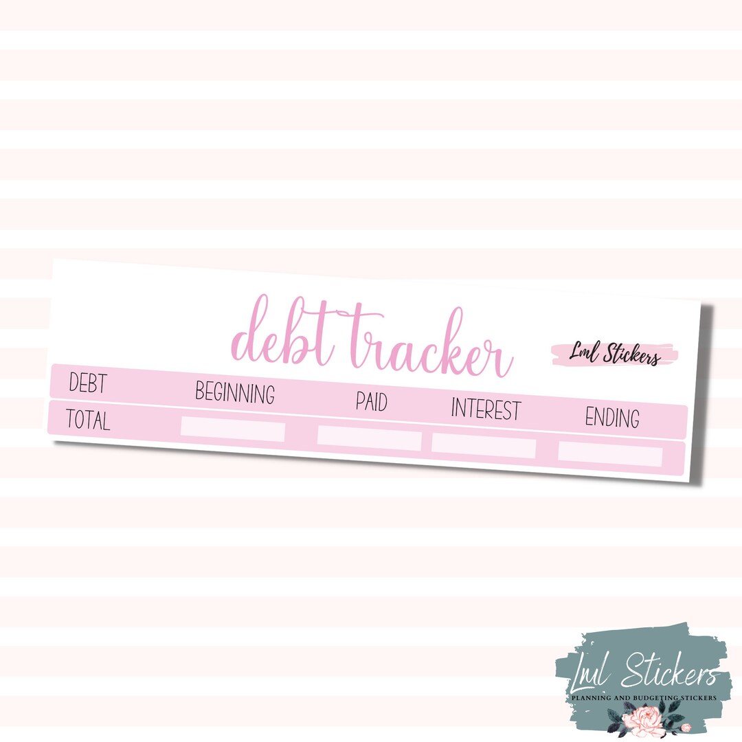 2023 April Debt Tracker, Budget Stickers, EC Planner Stickers, Debt ...