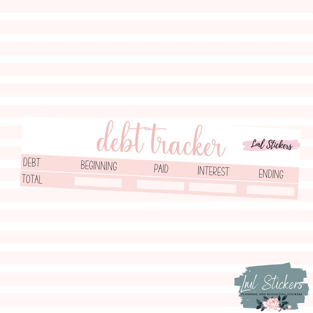 2024 December Debt Tracker, Budget Stickers, EC Planner Stickers, Debt ...