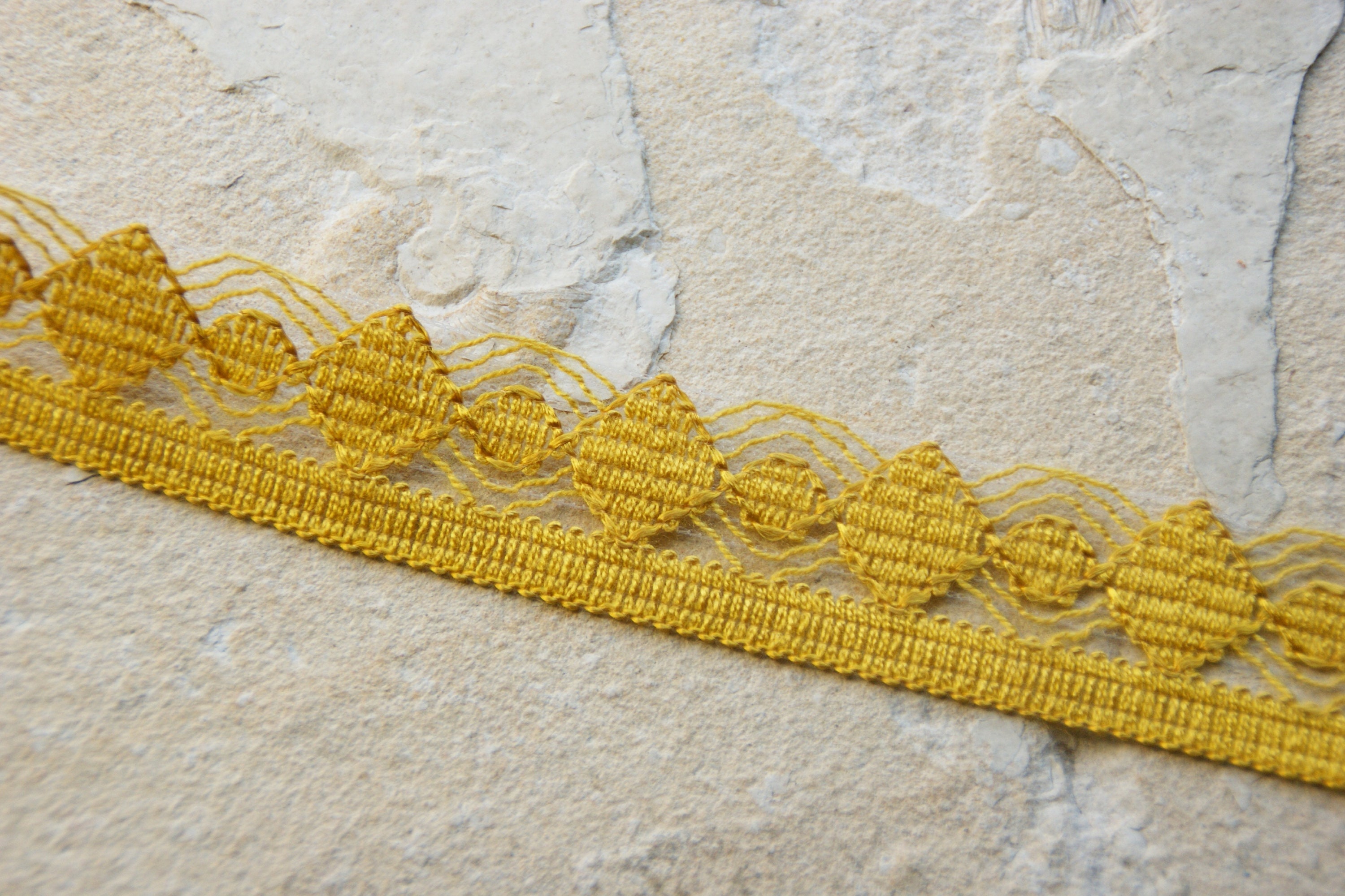 Bristle yellow border vintage mustard yellow geometric | Etsy