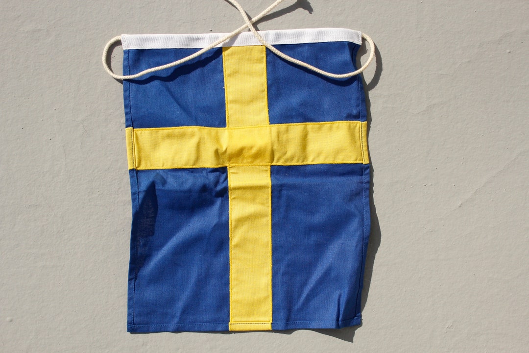 Sweden Boat Flag Boat Flag Vintage 60s National Flag - Etsy