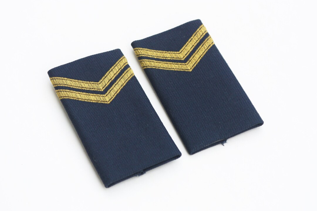 Navy, Sliding Loops, Shoulder Flaps, Blue, Gold, Embroidery, Military ...