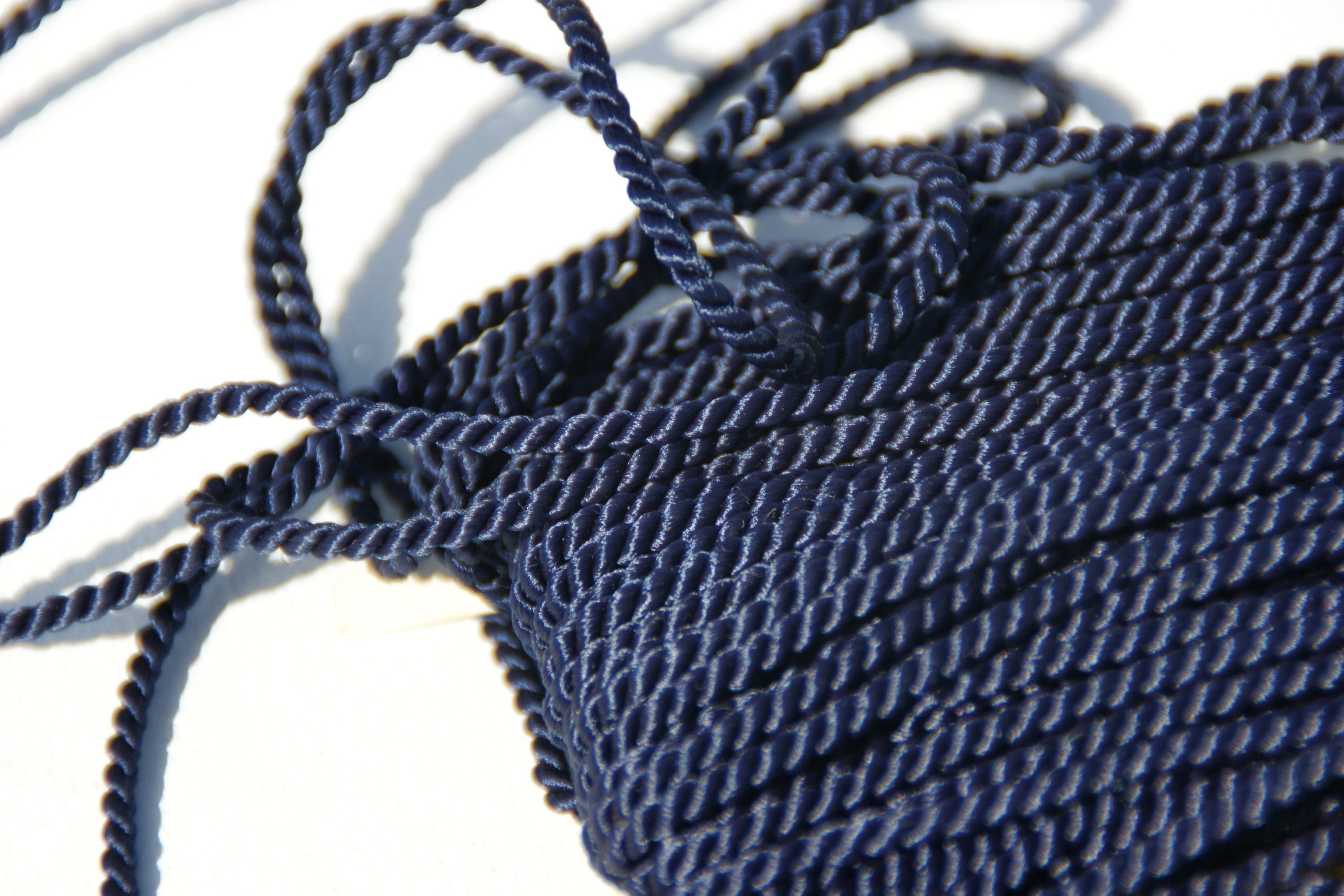 Dark blue cord 2.5 mm high quality vintage decorative cord | Etsy