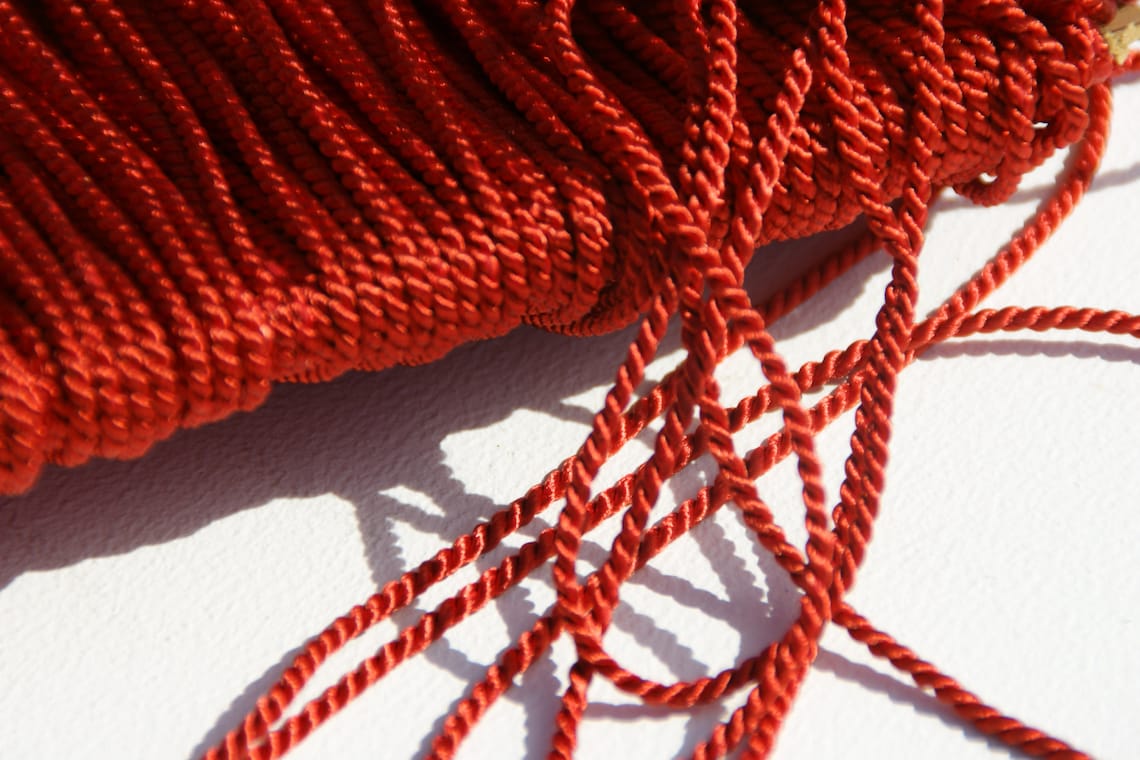 Cordón rojo de 25 mm rojo profundo cordón brillante - Etsy España