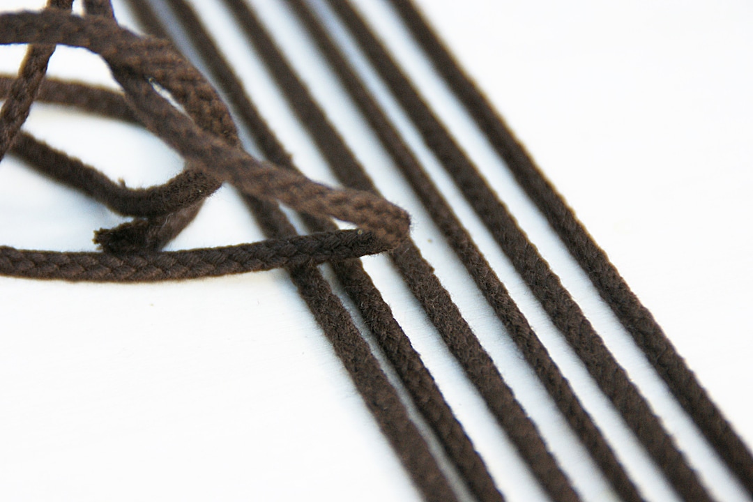 Flat Cord 3.5mm Brown, Dark Brown, Drawstring, Lacing, Laces, Vintage ...