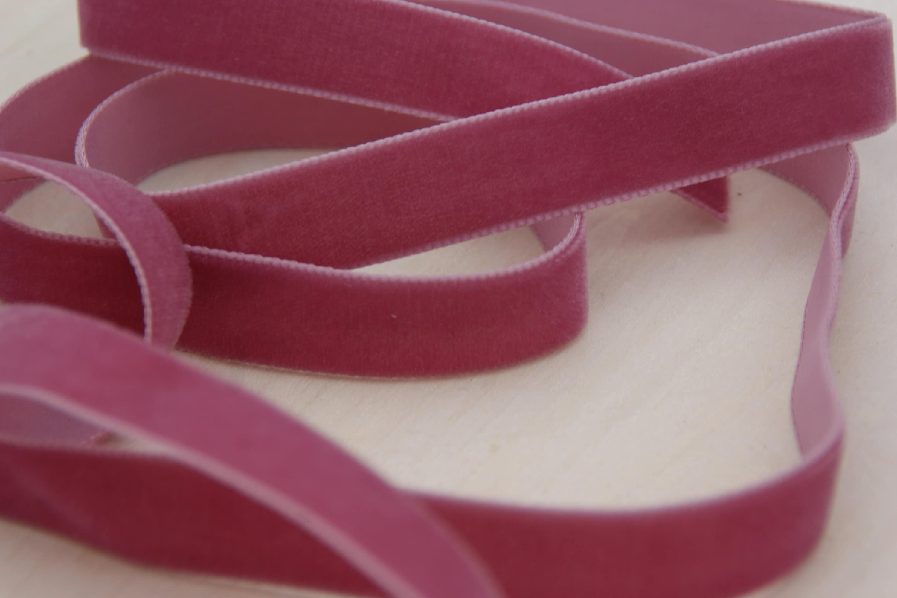 Old Pink Velvet Ribbon 16 Mm Velour Ribbon Ribbon - Etsy UK