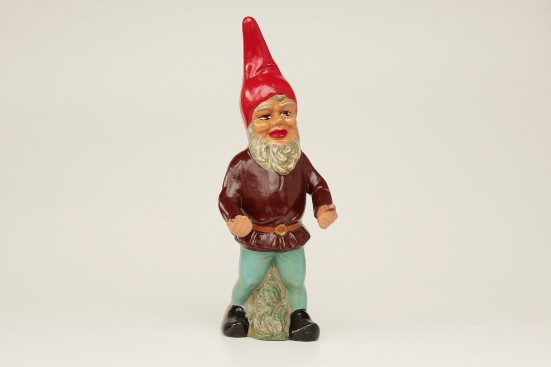 Rare Heissner Garden Gnome / Gnome, Old Heissner Gnomes, Ceramic Clay ...