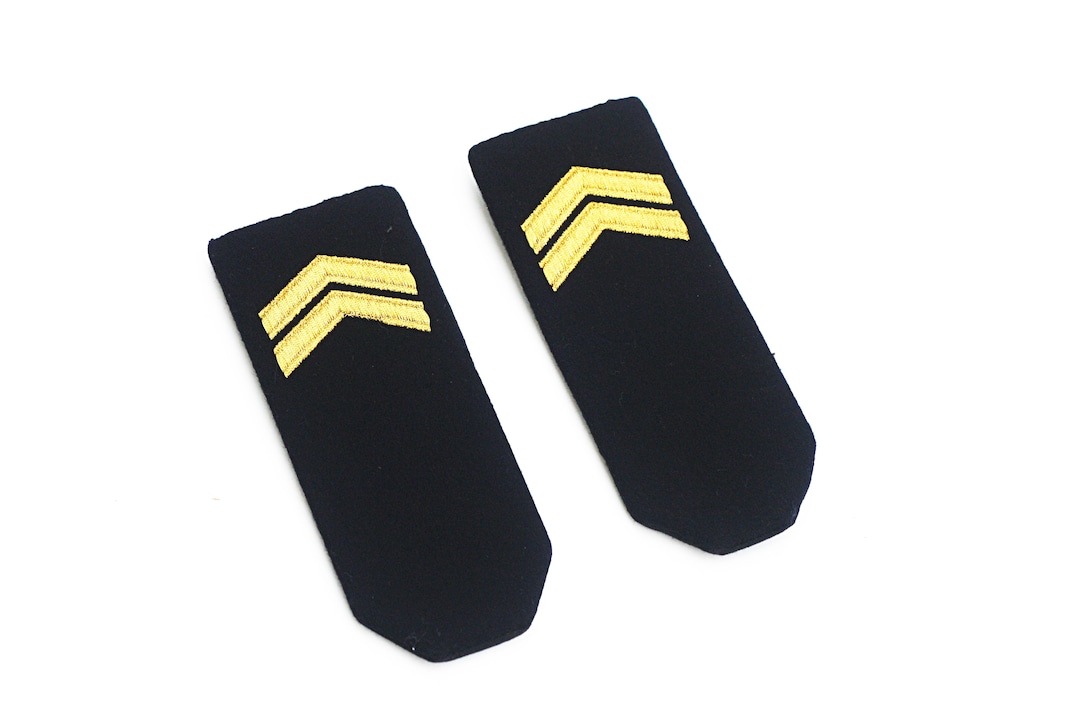 Navy Shoulder Pieces, Sliding Loops, Captain, Gold Embroidered ...