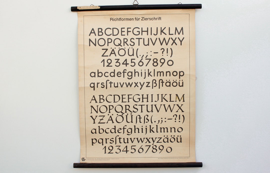 Vintage Teaching Board / School Board decorative Writing, 60s - Etsy