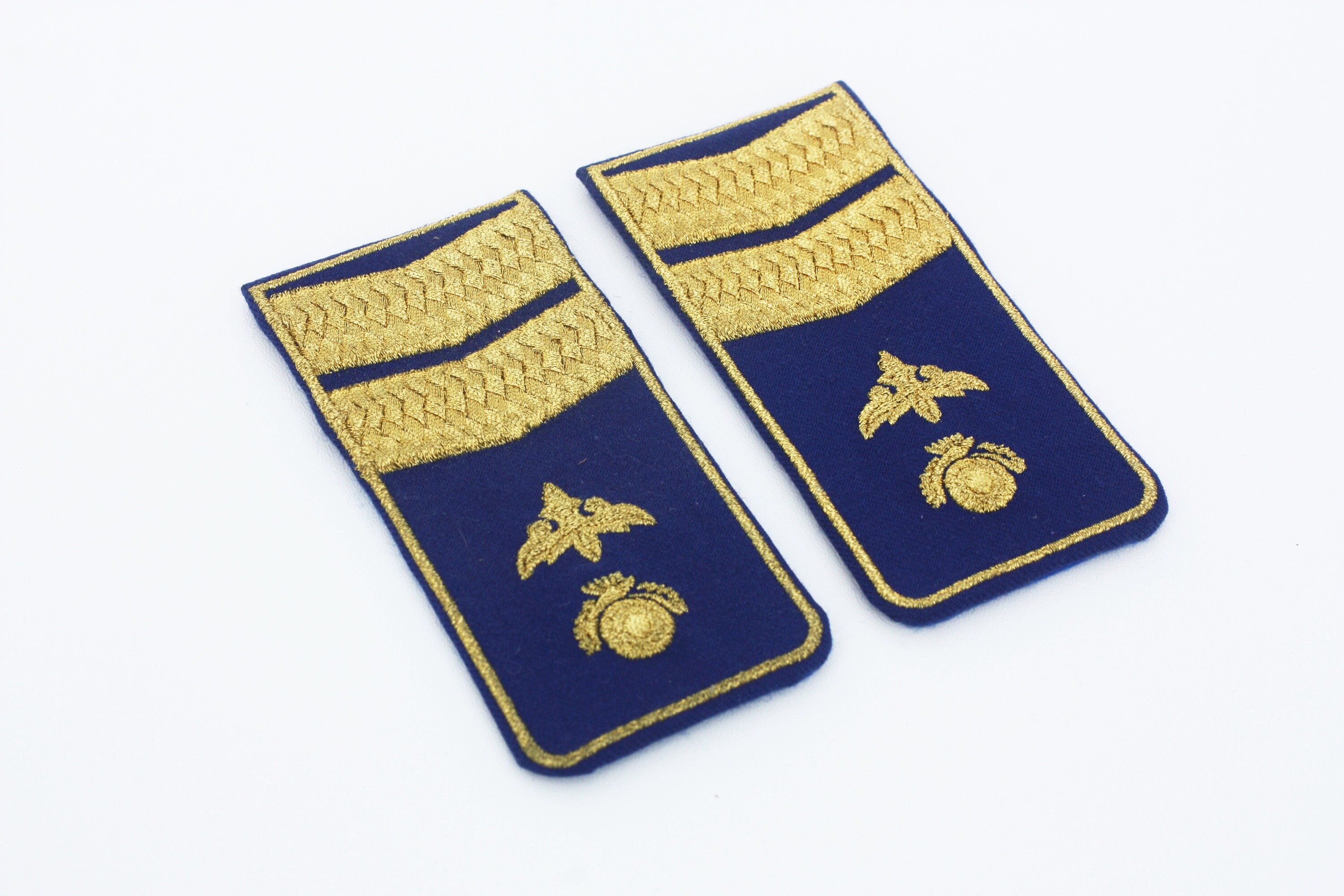 Air Force Epaulettes Shoulder Flaps Blue Gold Embroidery - Etsy