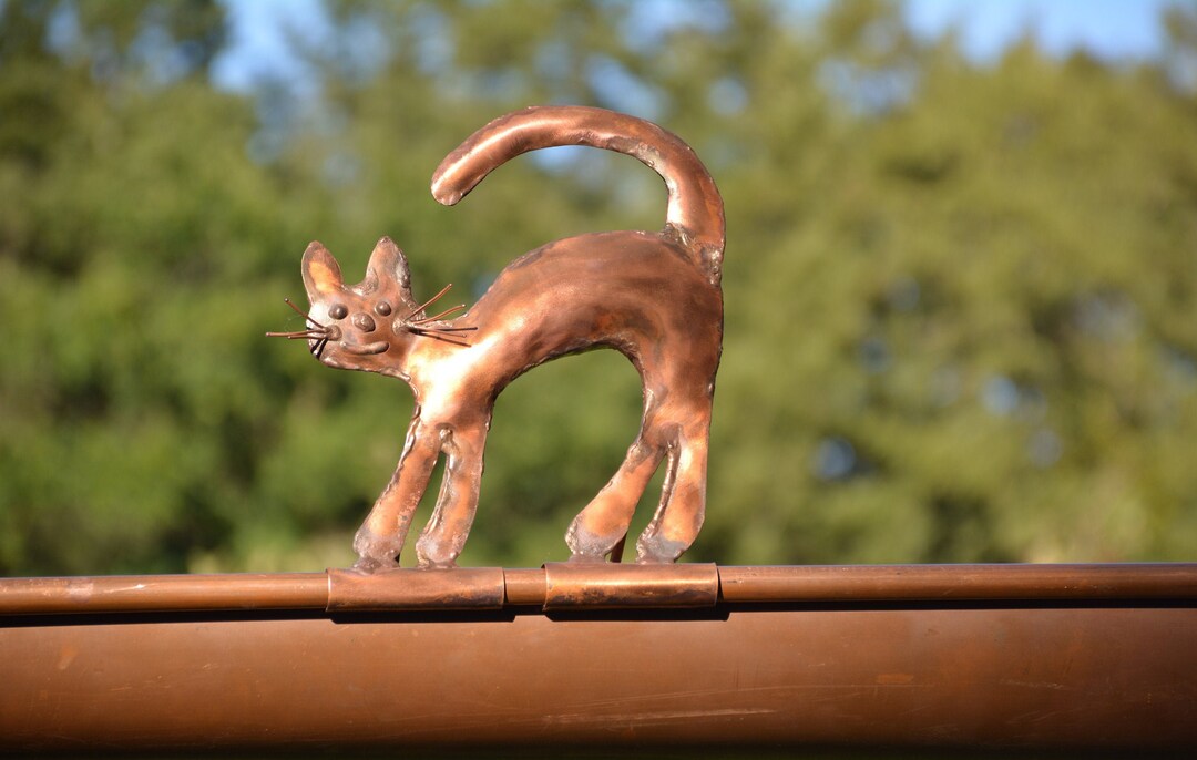 Gutters Figure Cat With Hump, Roof Decoration - Etsy